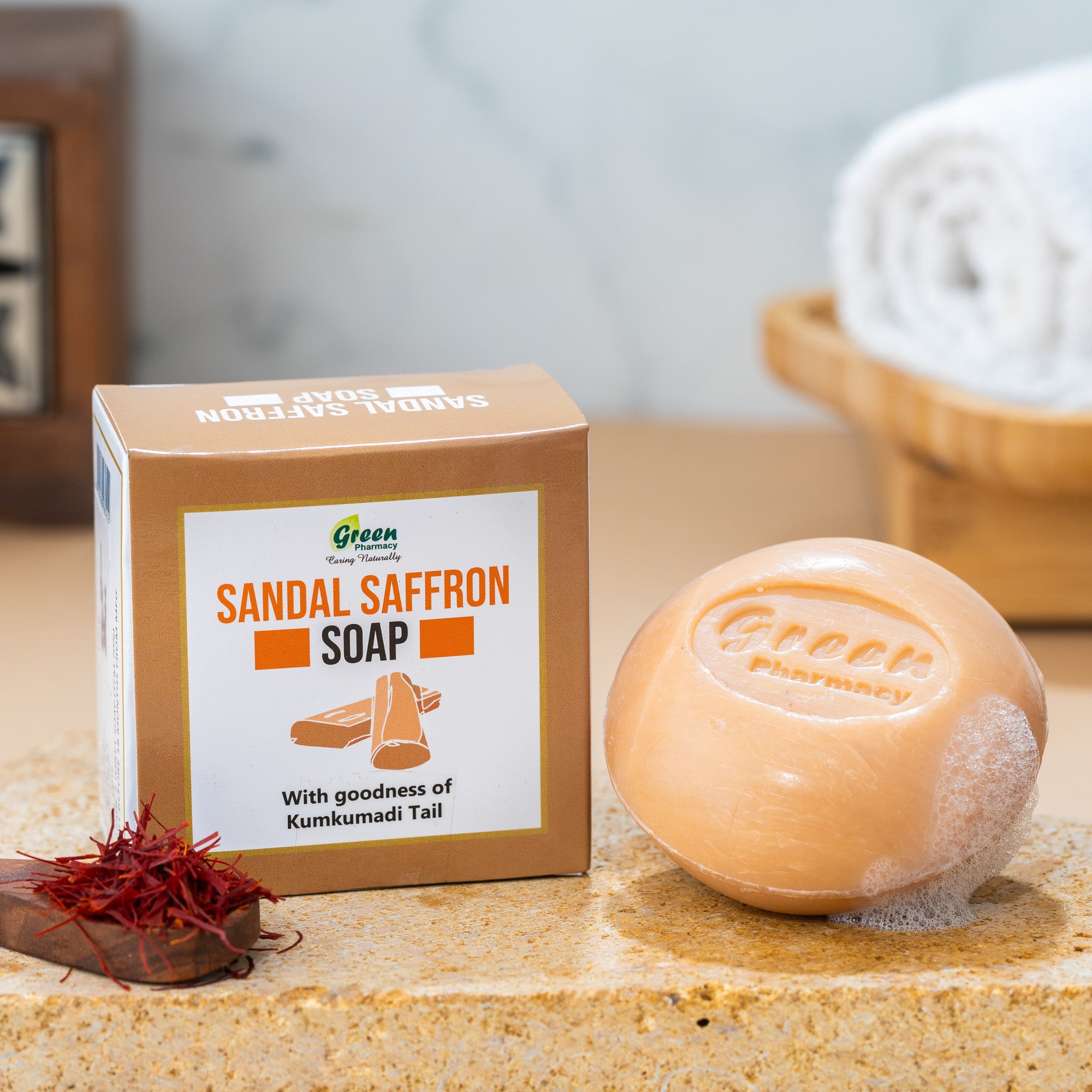 Sandal Saffron Soap – Green Pharmacy Store